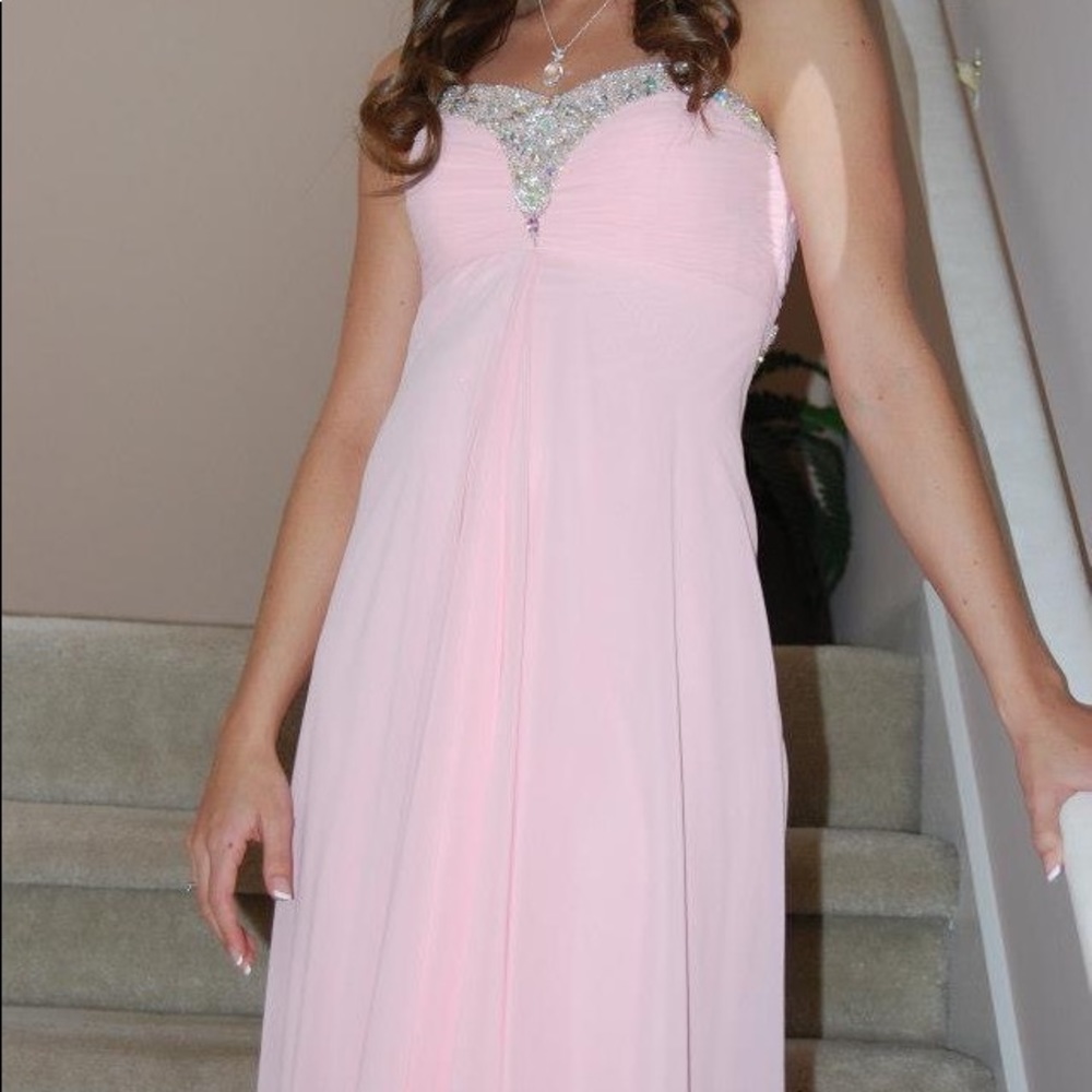 Stunning Baby Pink Prom / Formal Gown / Dress - Gem